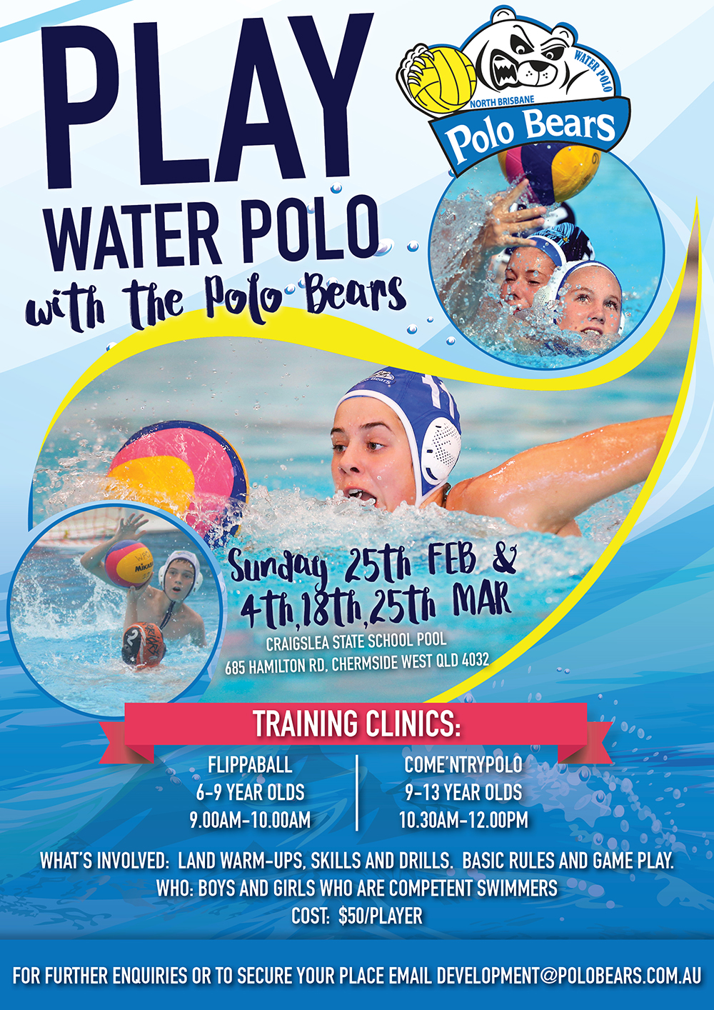 Polo Bears - North Brisbane Water Polo - Play Water Polo Clinics